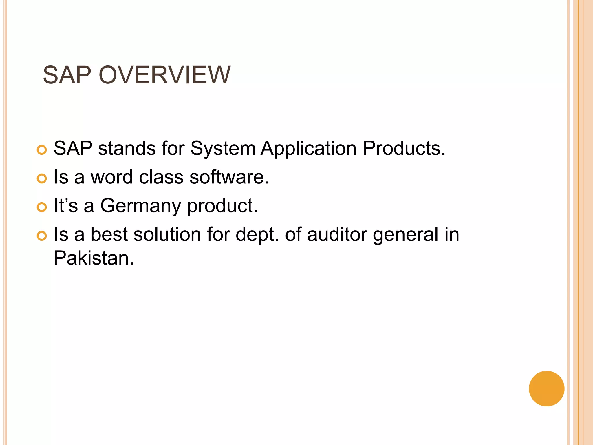 account general Pakistan revenue SAP | PPTX