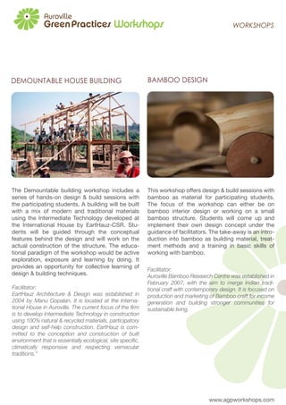 Auroville Student Practicum - Architecture | PDF