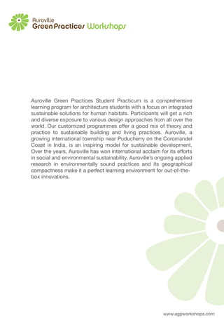 Auroville Student Practicum - Architecture | PDF