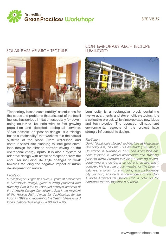 Auroville Student Practicum - Architecture