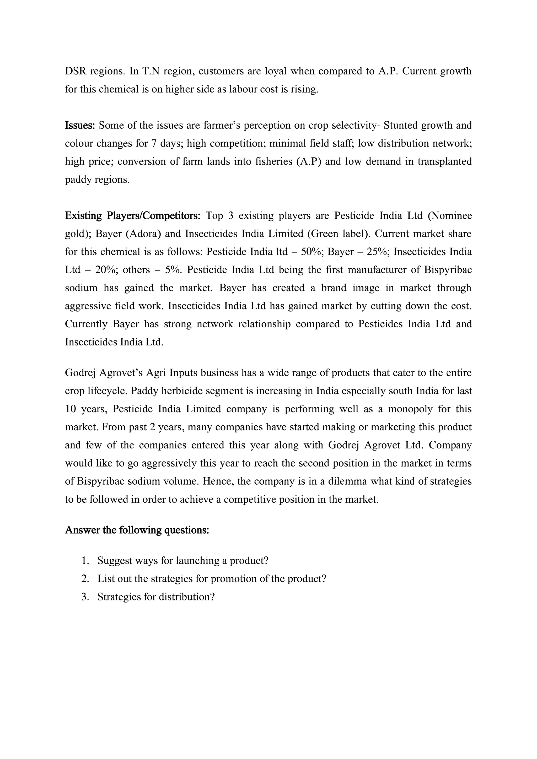 Agri-input marketing case study- GODREJ AGROVET | PDF