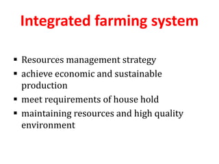 interaction of different IFS components on farm profitability,soil ...