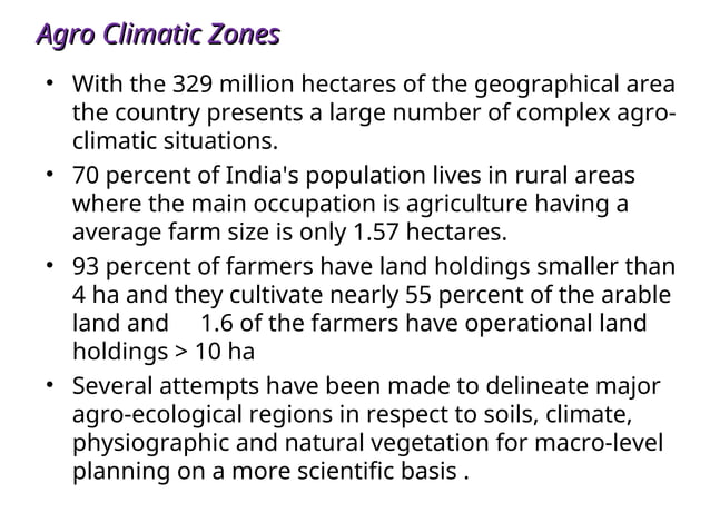 AGR 101 - Agroclimatic zones of India - PPT 1 - Agri Junction.ppt