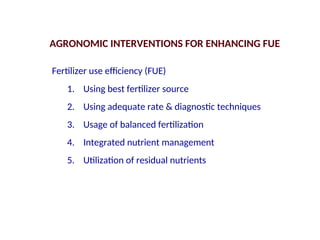 AGR 101 - Role of Manures and Fertilizers - PPT 1 - Agri Junction.ppt