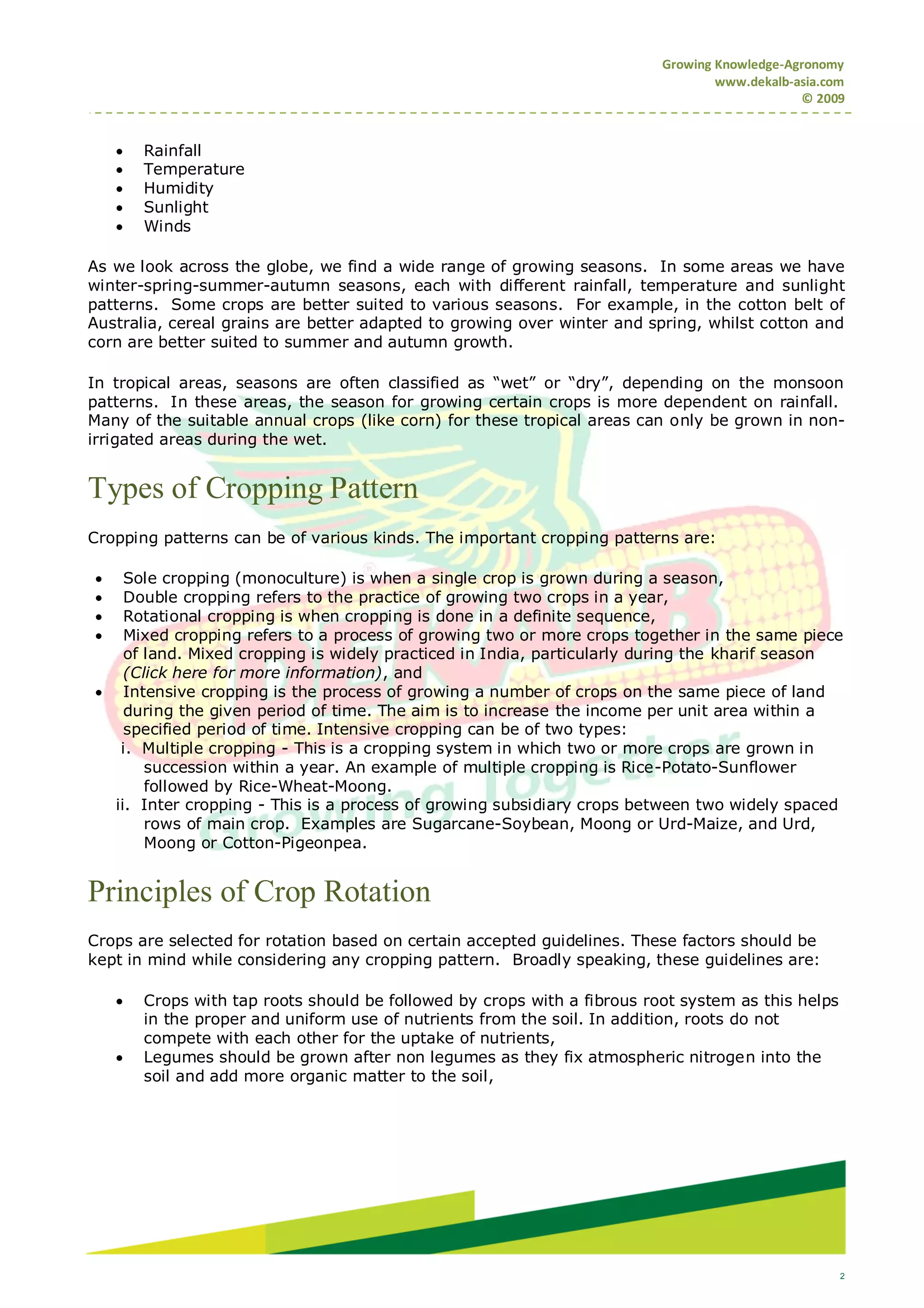 Cropping Patterns | PDF