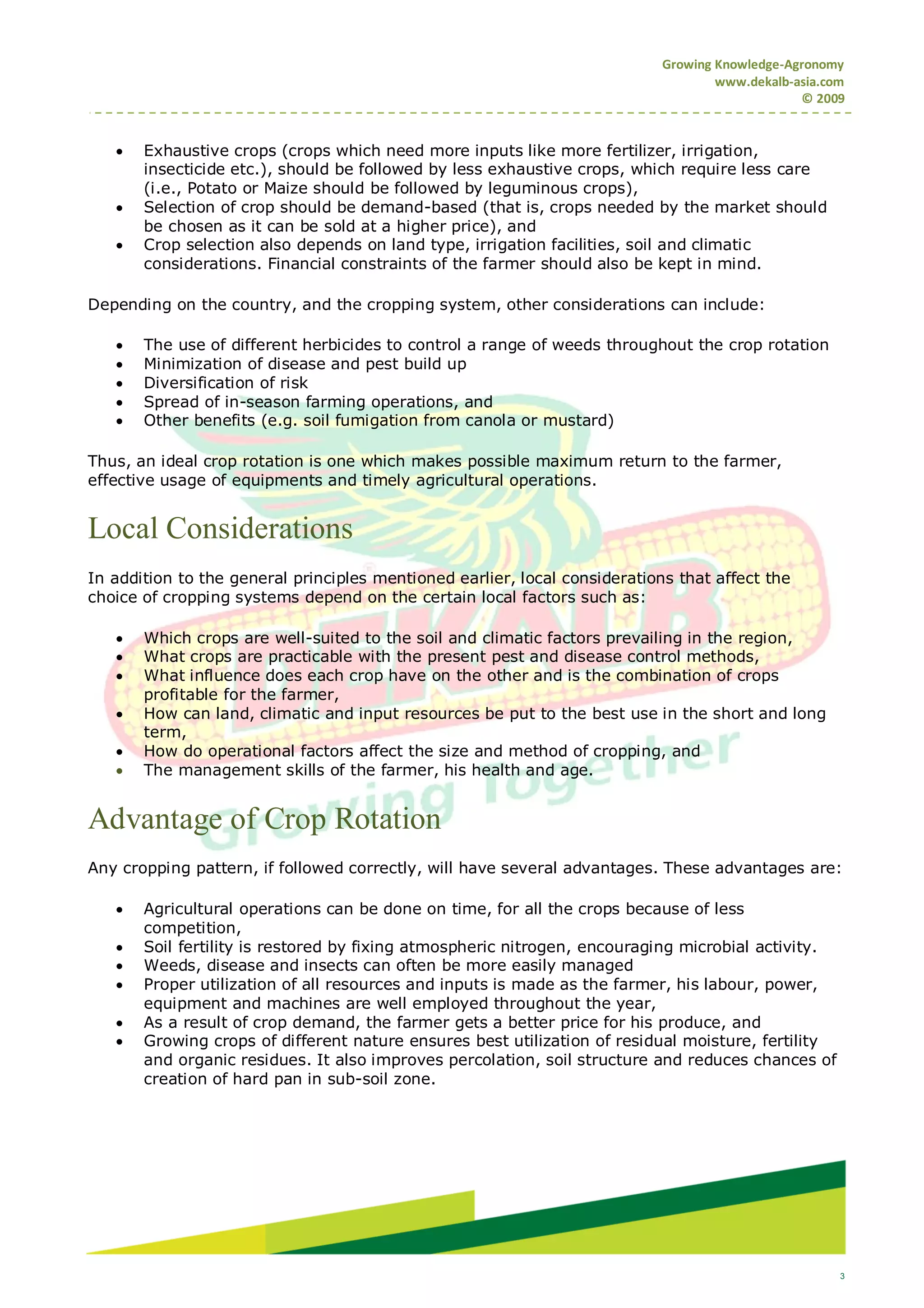 Cropping Patterns | PDF