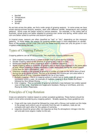 Cropping Patterns | PDF