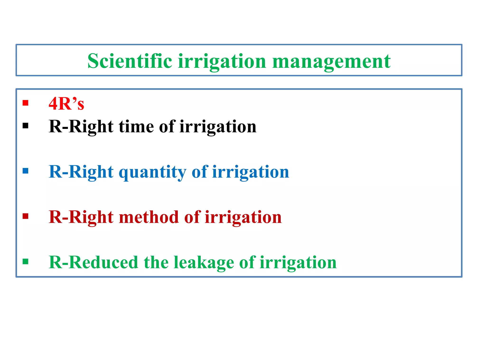 Water management in horticultural crops | PPTX