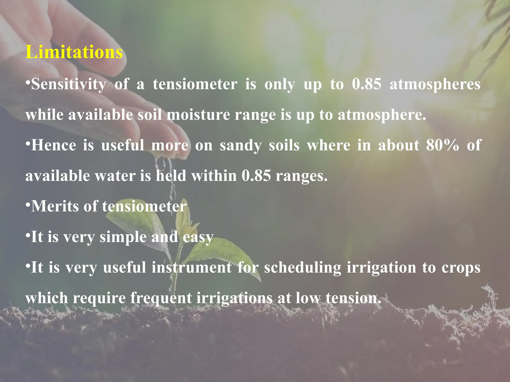 AGR 202 measurement of moisture in the soil | PPTX