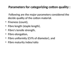 Quality parameters in cotton crop....pptx