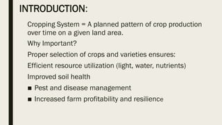 Crop and variety selection for cropping system management | PPTX
