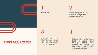 QGIS plugin - Map swipe tool, Attribute based clustering and open layers | PPTX