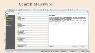 QGIS plugin - Map swipe tool, Attribute based clustering and open layers | PPTX