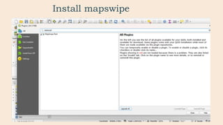 QGIS plugin - Map swipe tool, Attribute based clustering and open layers | PPTX