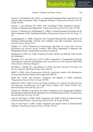 A Gradient Projection Algorithm For Side-Constrained Traffic Assignment | PDF | Computer ...