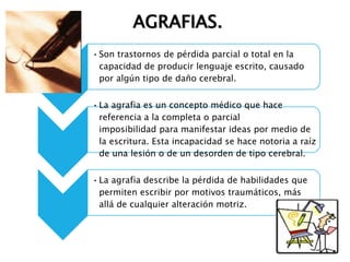 Agrafias diapositivas | PPTX