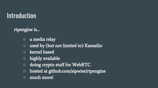 Sipwise rtpengine | PDF