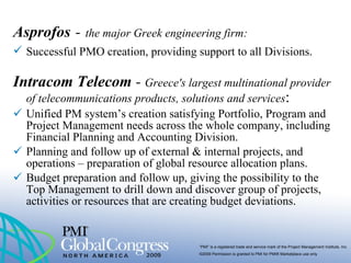 PMO STARTUP / IMPLEMENTATION | PPT