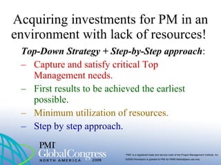 PMO STARTUP / IMPLEMENTATION | PPT