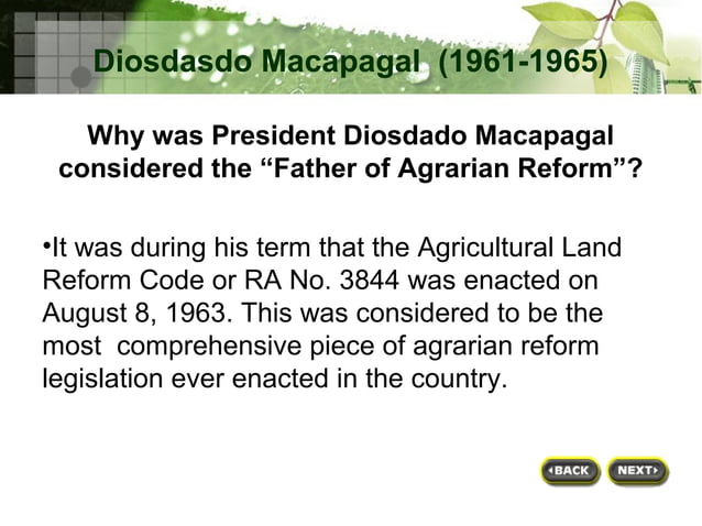 Agrarian land reform program (roxas aquino) | PPT | Agriculture ...
