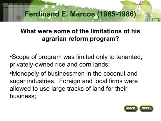 Agrarian land reform program (roxas aquino) | PPT | Agriculture ...