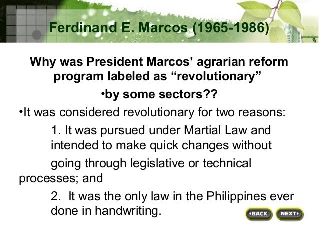 Agrarian land reform program (roxas aquino)