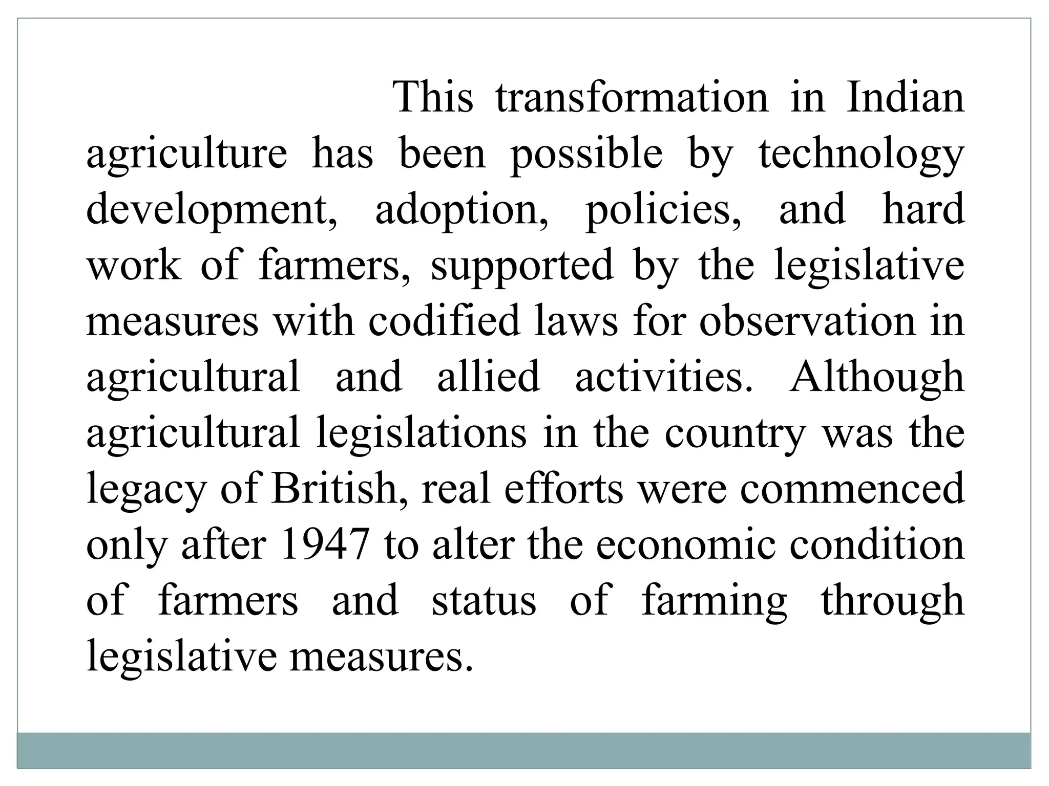 Agrarian legislation and rural social structure | PPTX
