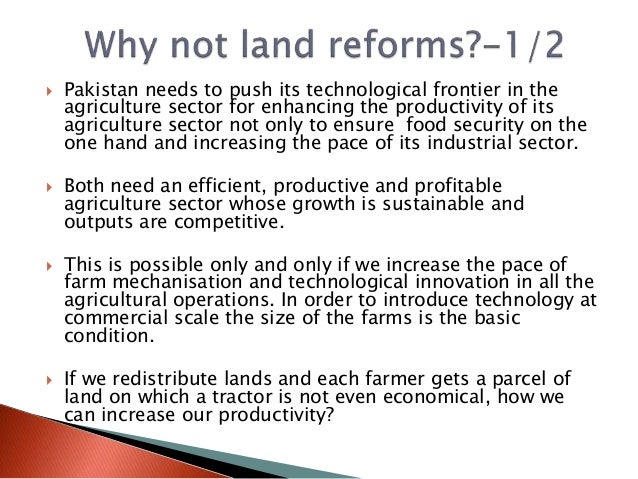 Agrarian or Land Reforms