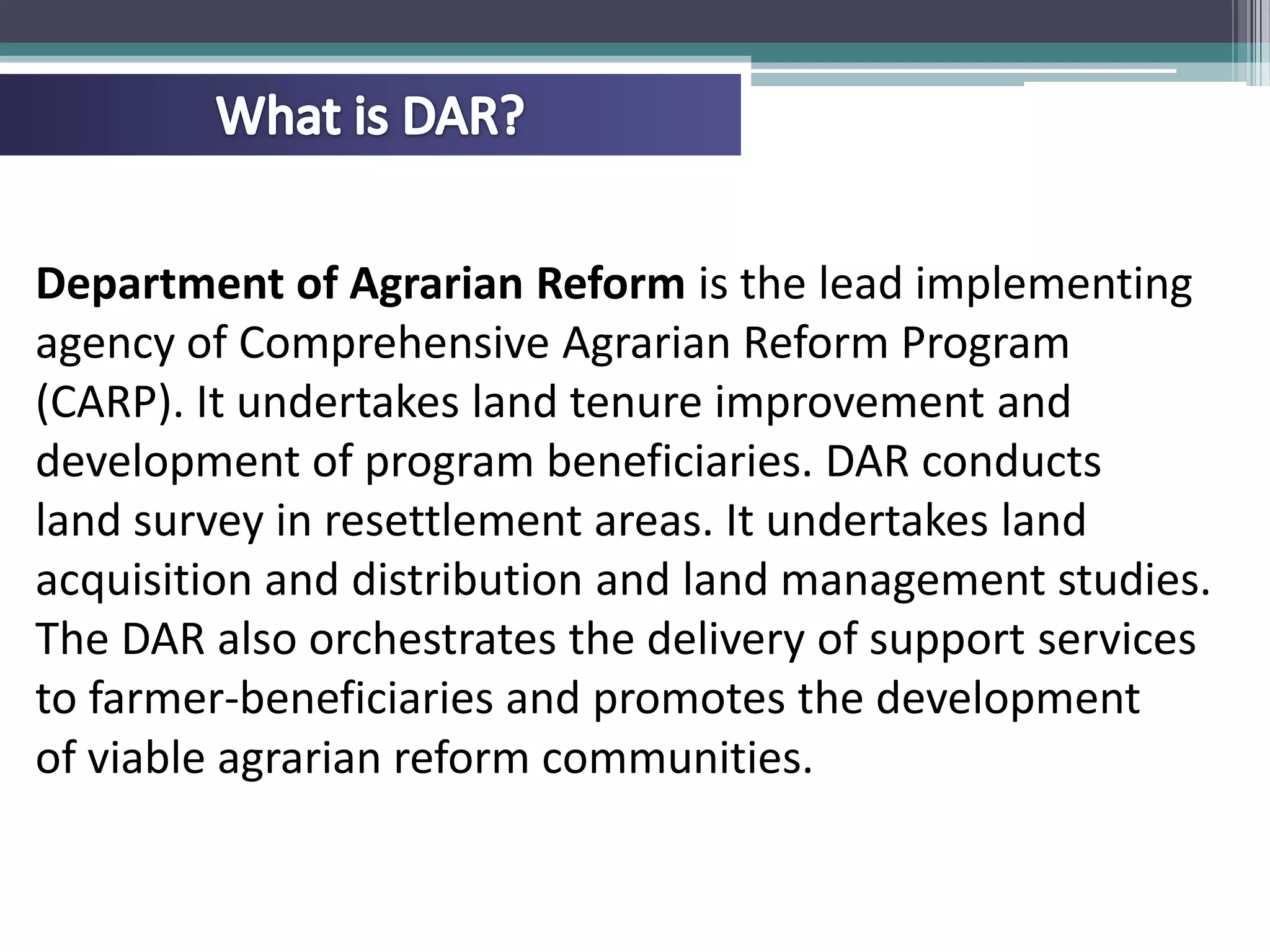Agrarian Reform in the Philippines | PPTX