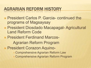 Agrarian reform | PPTX