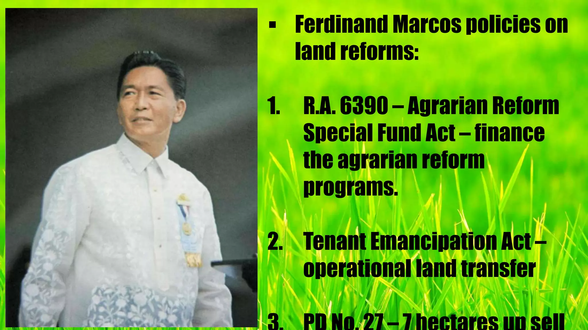 Agrarian Reform in the Philippines | PPTX