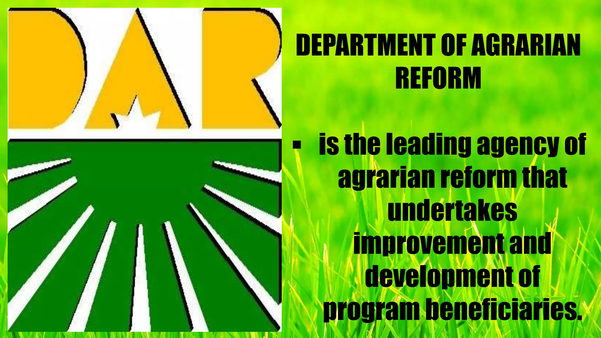 Agrarian Reform in the Philippines | PPTX