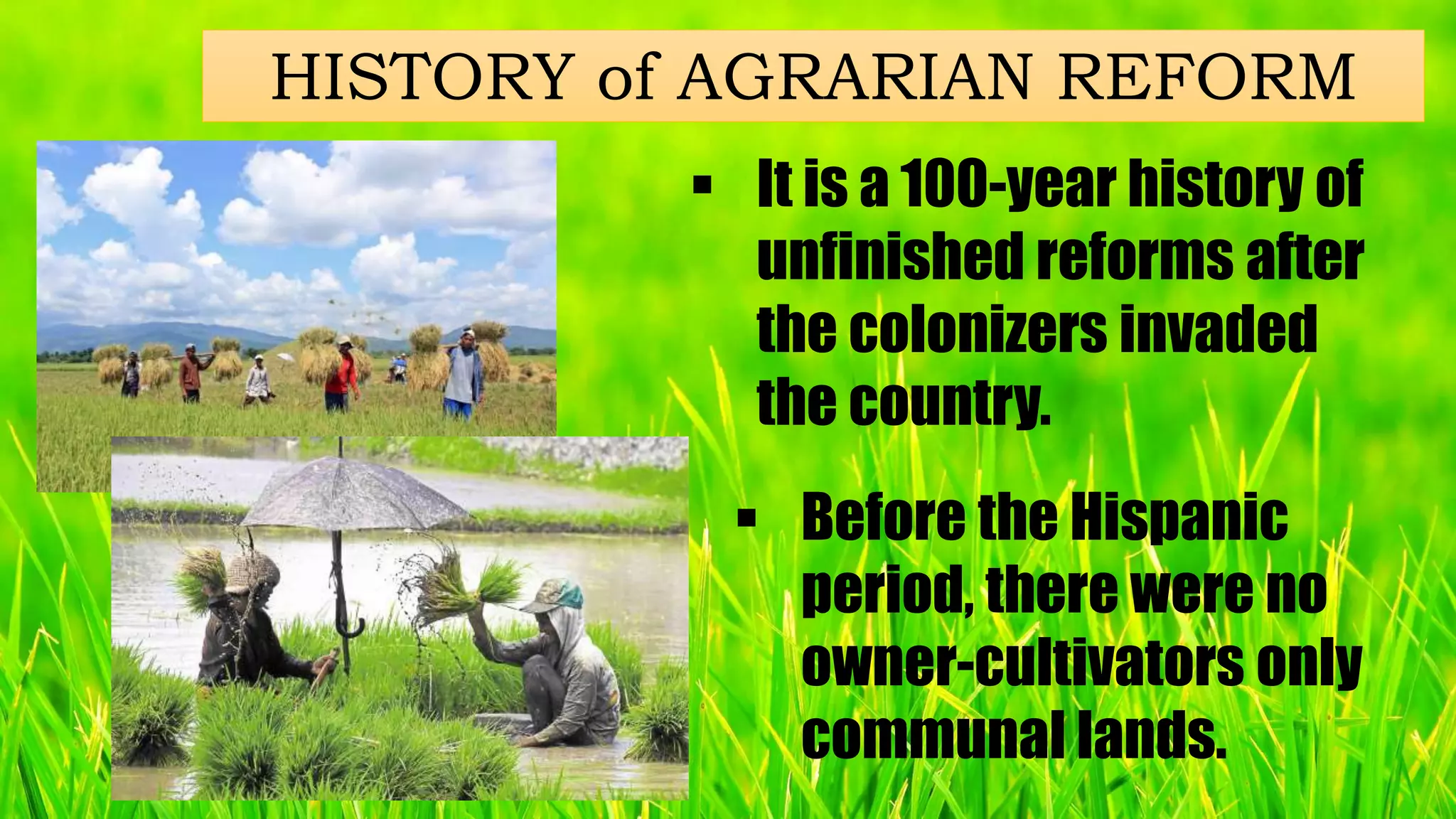 Agrarian Reform in the Philippines | PPTX