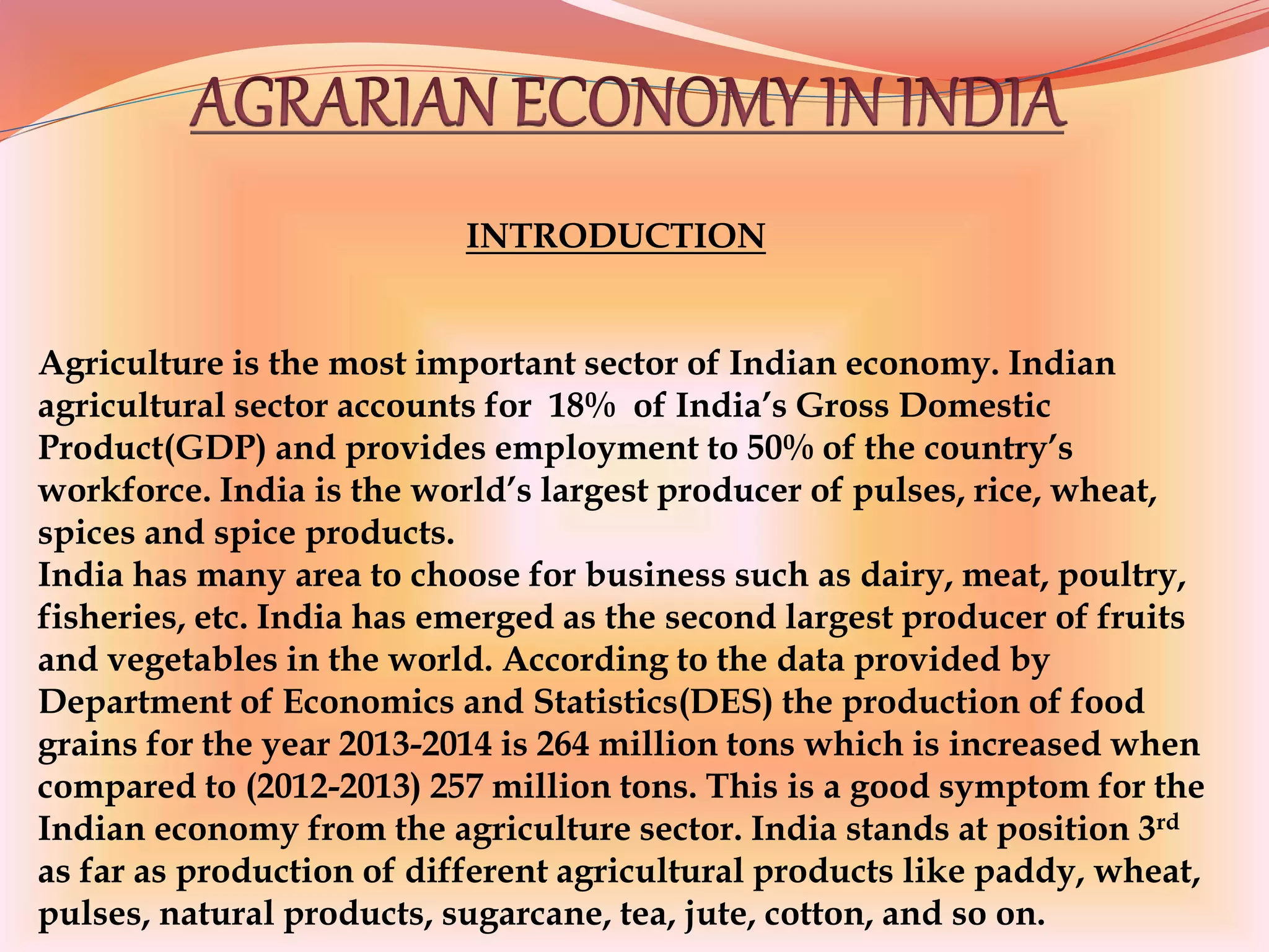 Agrarian society and modes of production | PPTX