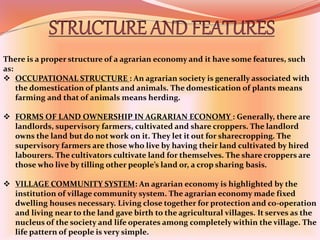 Agrarian society and modes of production | PPTX