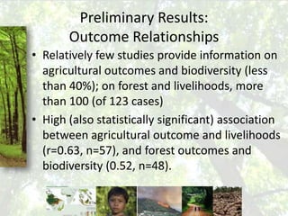 Carbon and Livelihood Outcomes on the Forest-Farm Frontier | PPTX