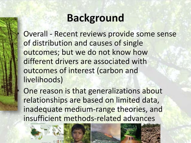Carbon and Livelihood Outcomes on the Forest-Farm Frontier | PPT