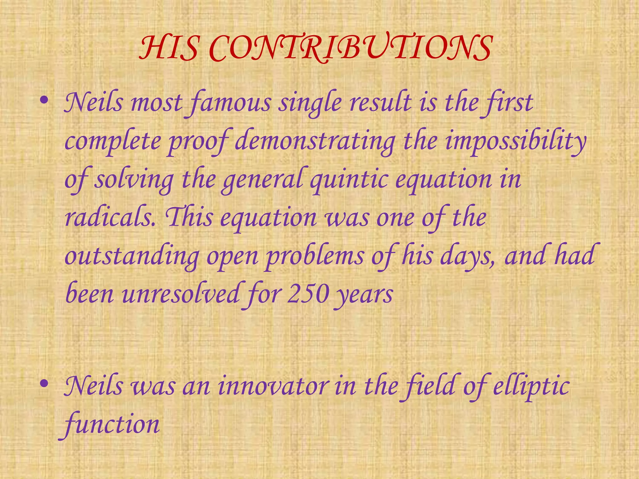 Abel - A great mathematician | PPTX