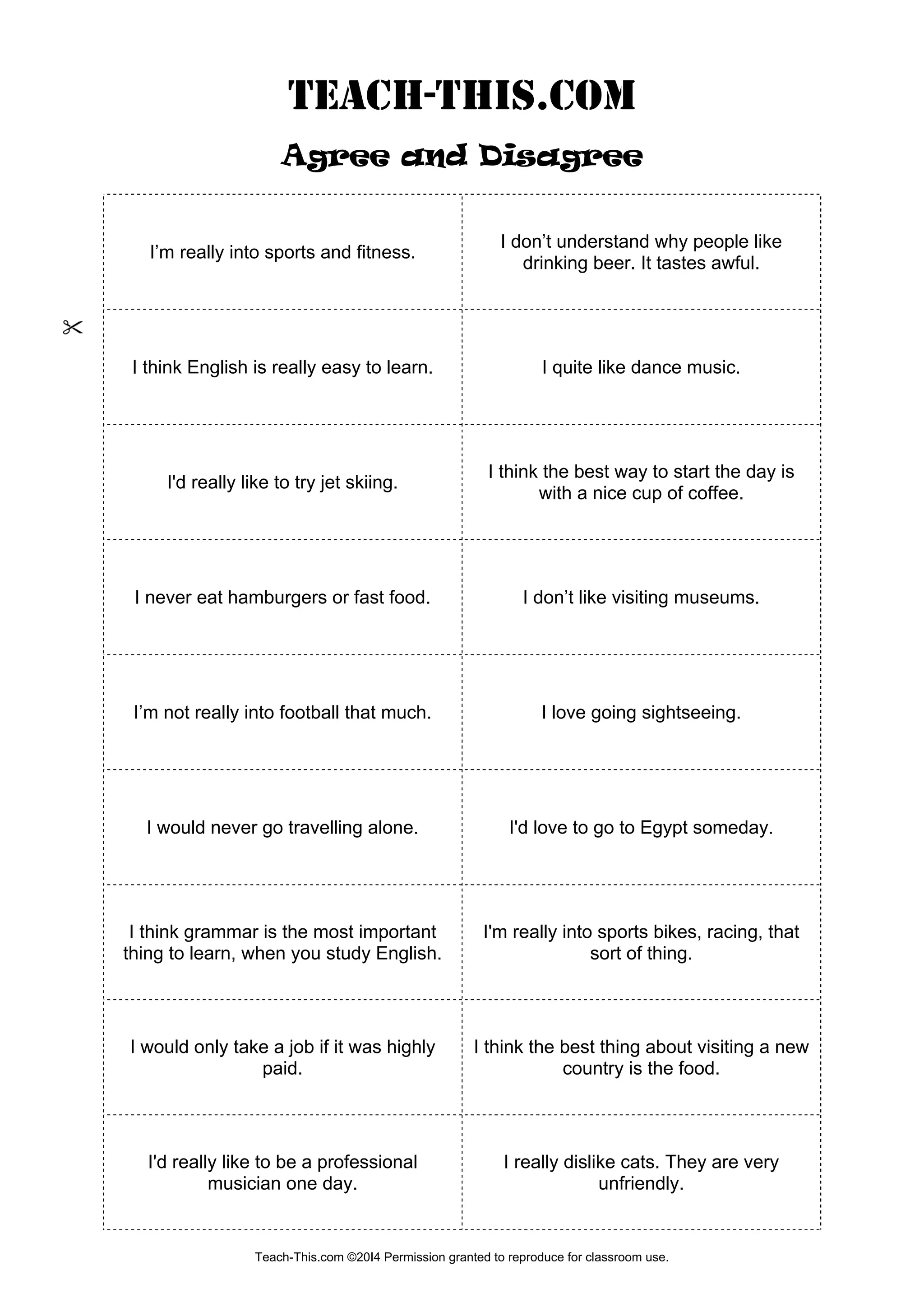 Agree and disagree | PDF
