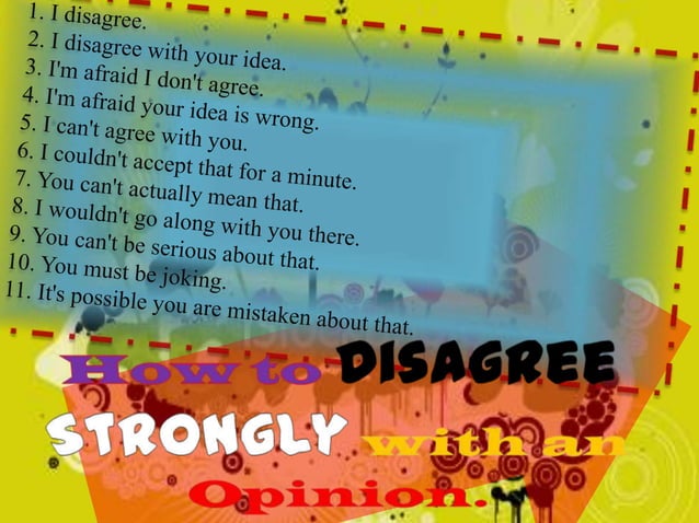 Agree and disagree | PPTX