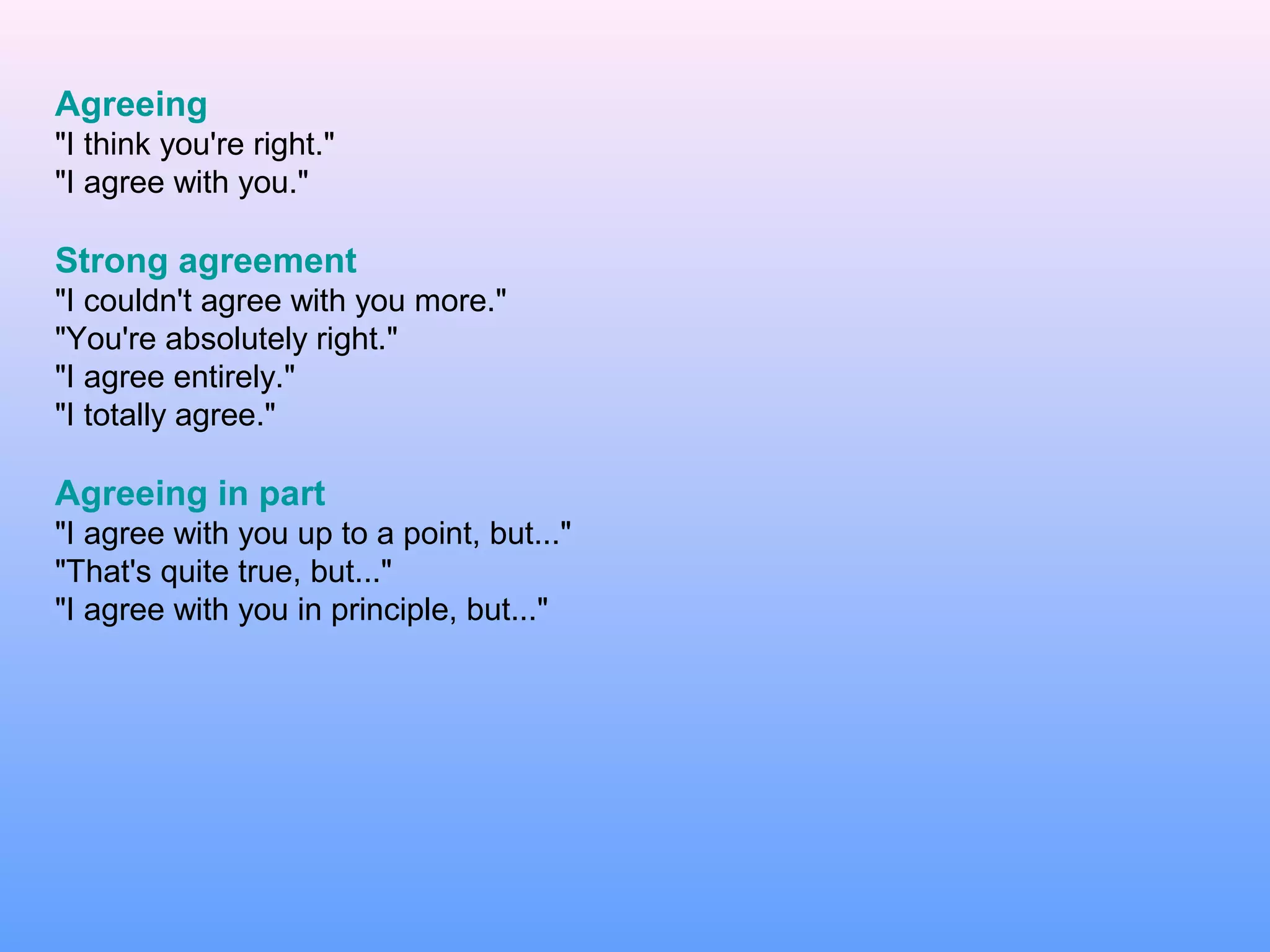 Agree and disagree | PPT