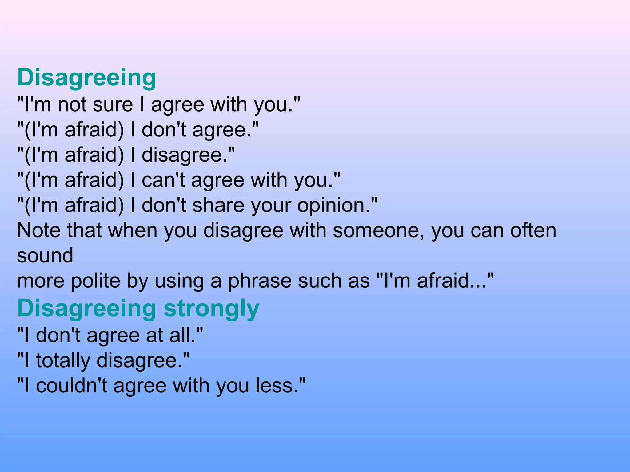 Agree and disagree | PPT
