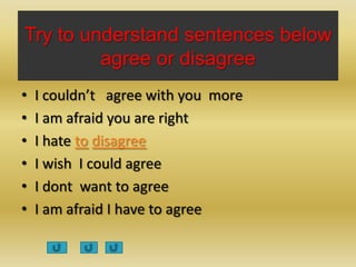 Agree and disagree picture | PPTX