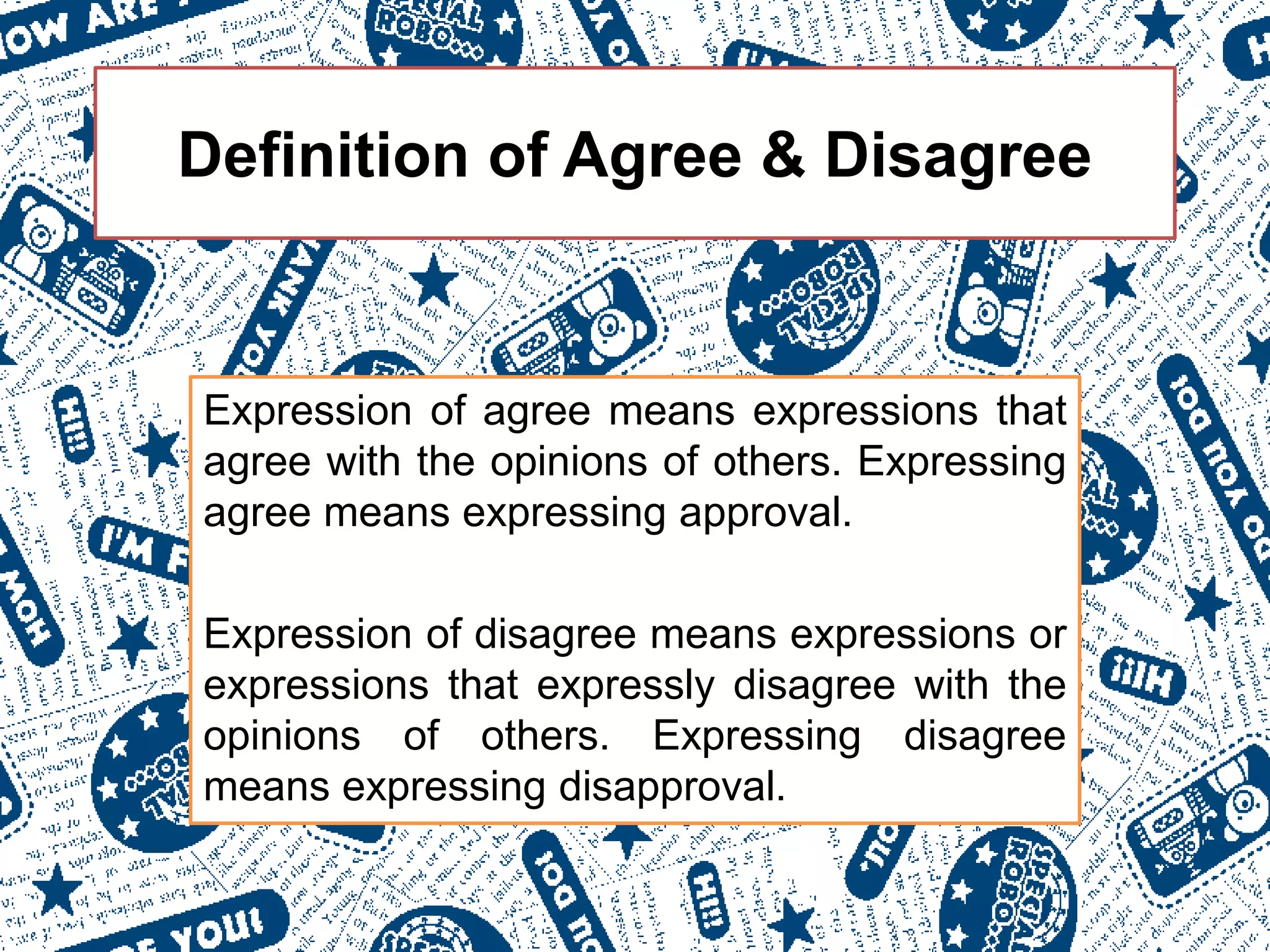 Agree and disagree | PPTX