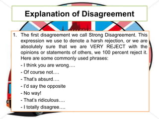 Agree and disagree | PPTX