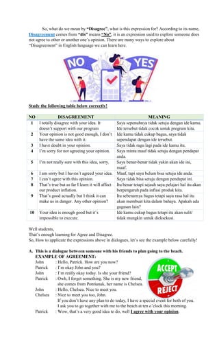 Agree Disagree and Imperative Sentence | PDF | Business Accounting ...