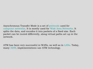Asynchronous Transfer Mode (ATM) | PPT