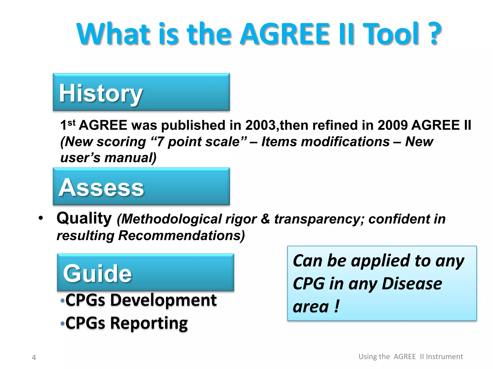AGREE II Instrument: Assessment of the Quality of Clinical Practice ...