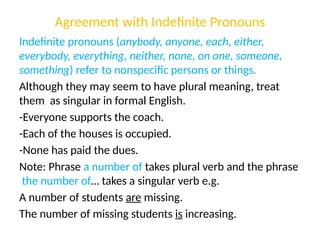 Comprehensive Guide to Pronoun and Verb Agreement Rules in English ...