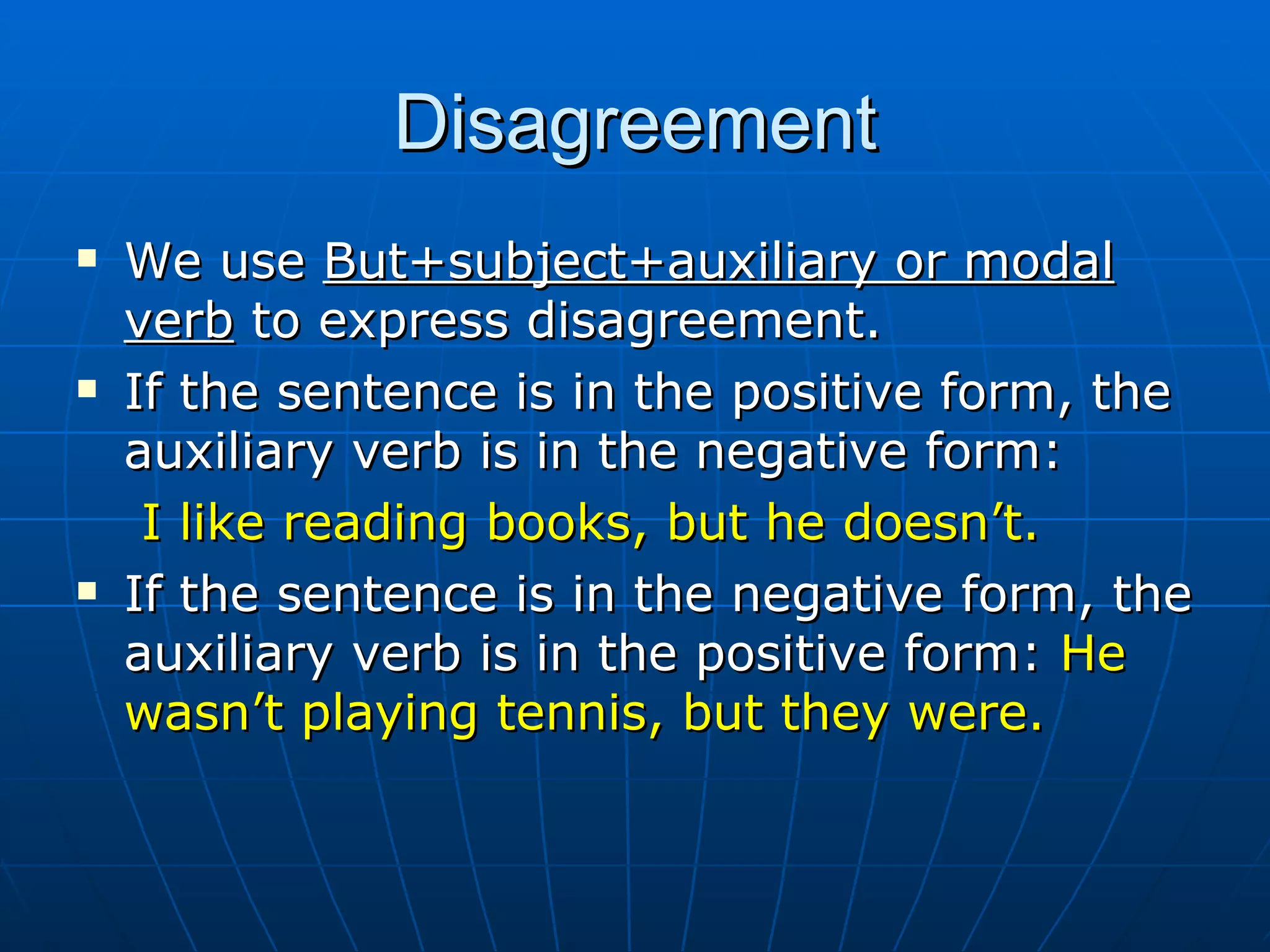 Agreement And Disagreement | PPT